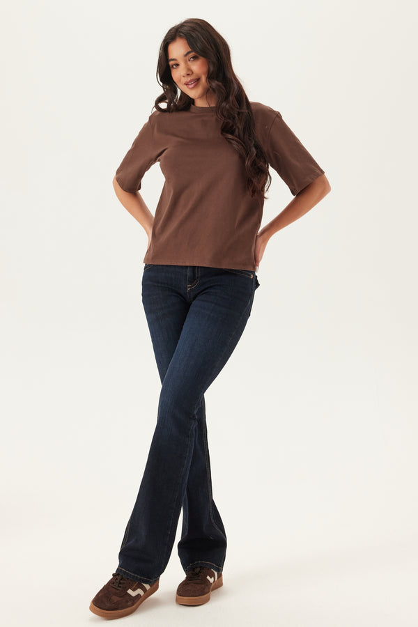 Bubbleroom - BUBBLEROOM - Boxy Tee Brown