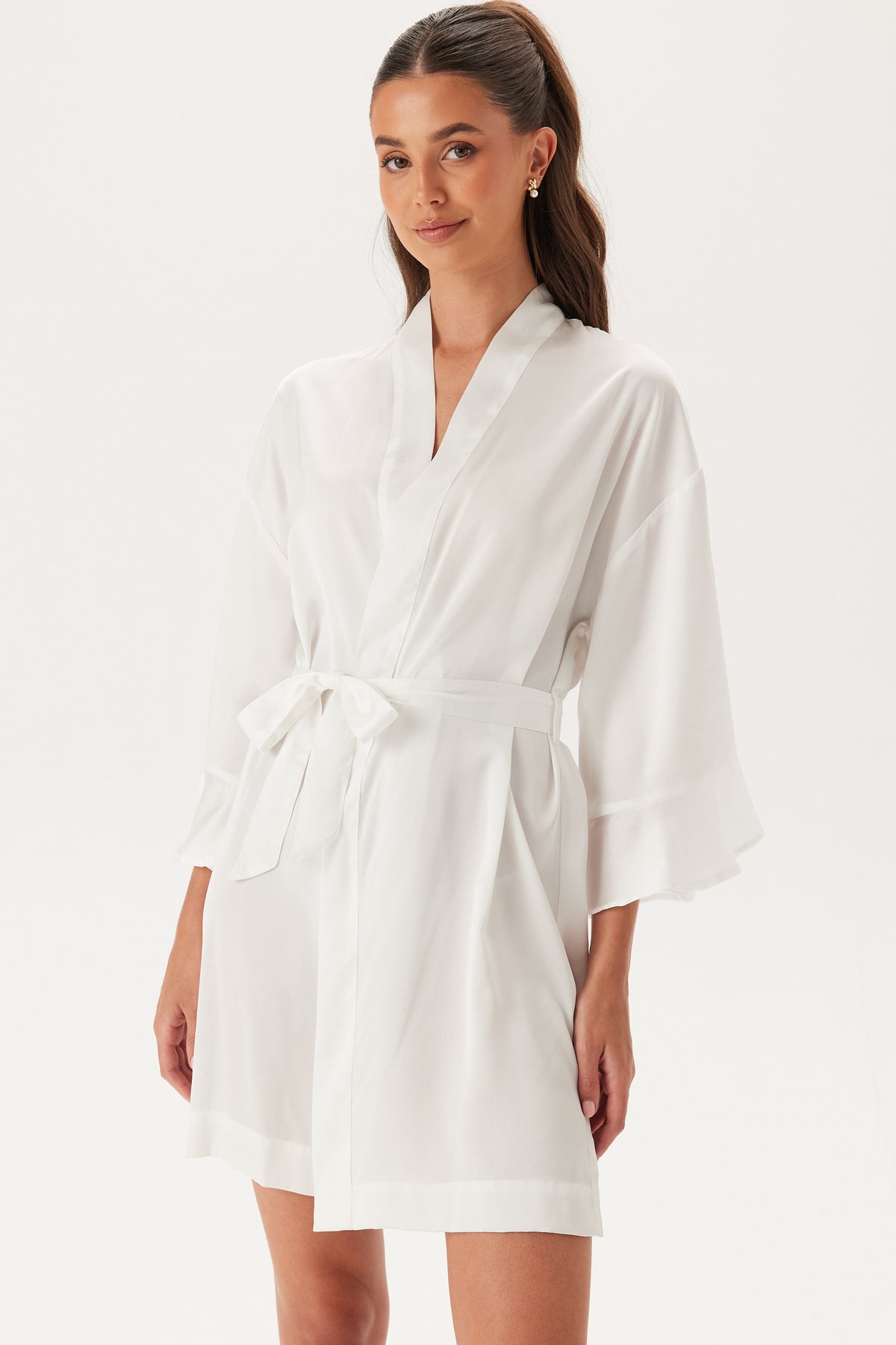 Bubbleroom - BUBBLEROOM - Frill Bride Robe White