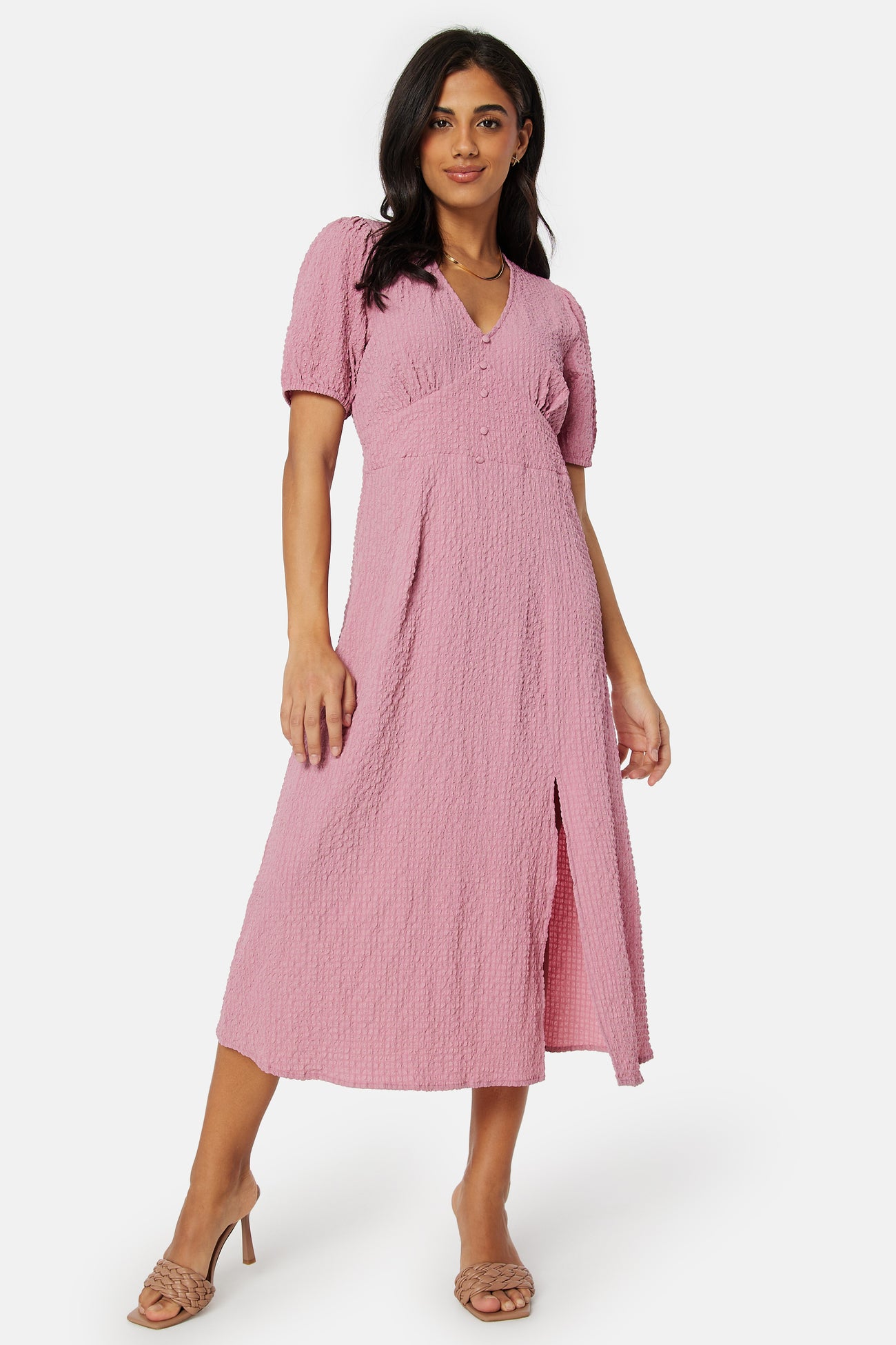 Bubbleroom - BUBBLEROOM - Penelope Structure Dress Dusty pink
