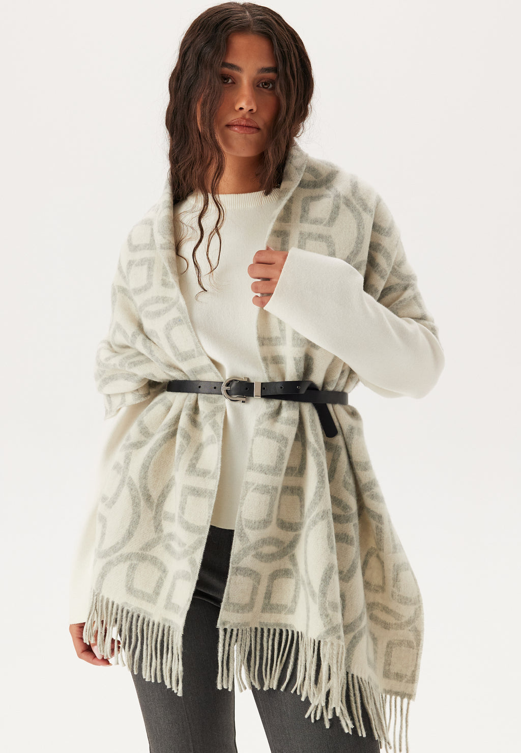 Gant – G Pattern Wool Scarf – Accessories – White