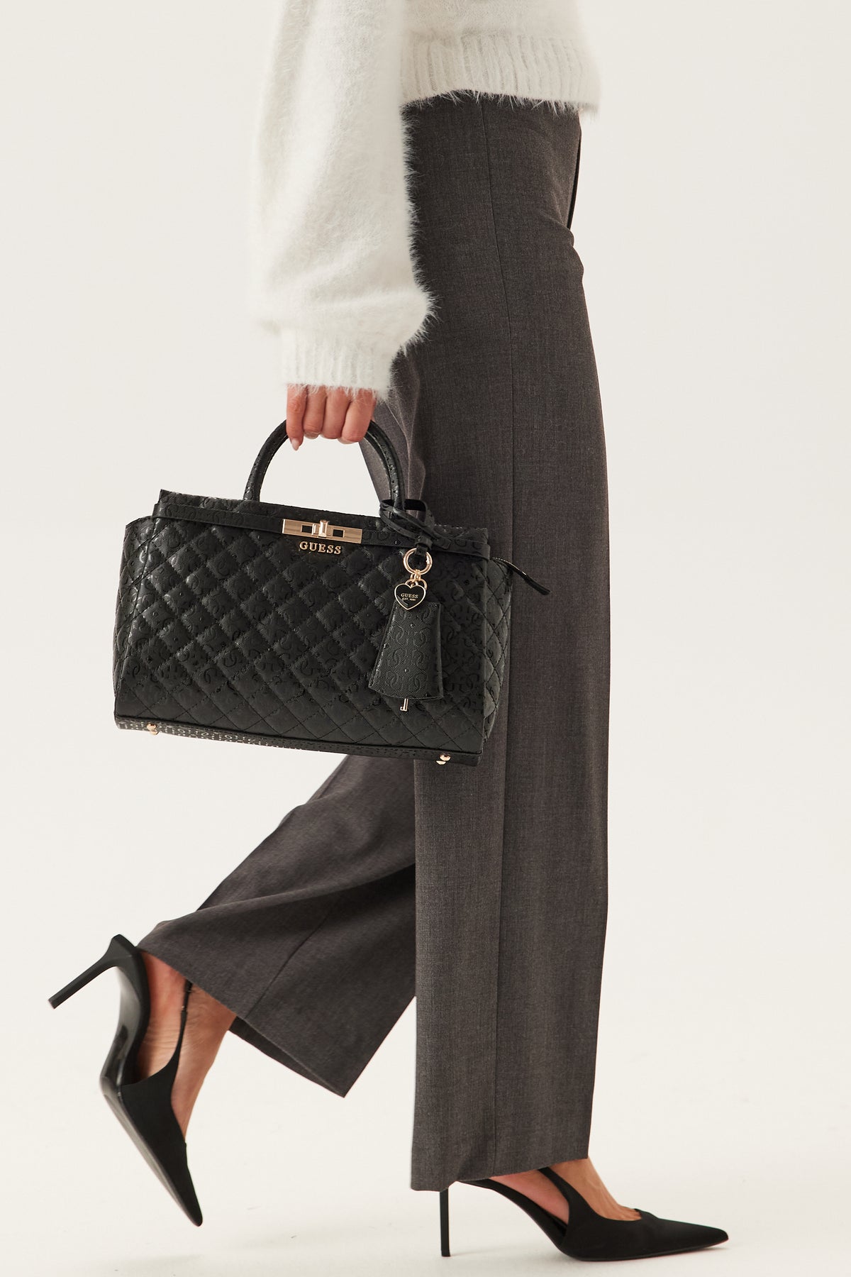 Guess - Guess - Idra Girlfriend Satchel Black – Bubbleroom