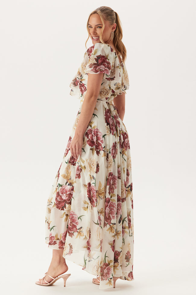 Ida sjöstedt - Ida Sjöstedt - Caroline Dress Creme Red Floral