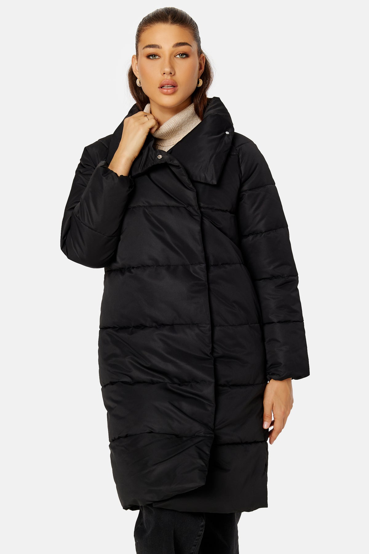 Only - ONLY - New June Long Puffer Black – Bubbleroom