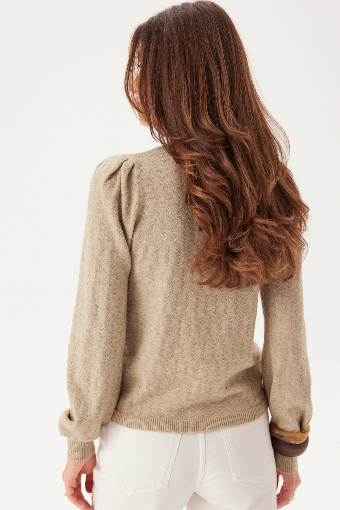 Only - ONLY - Onlkatia Ls Structure Puff O-n Feather Gray Detail:Melange