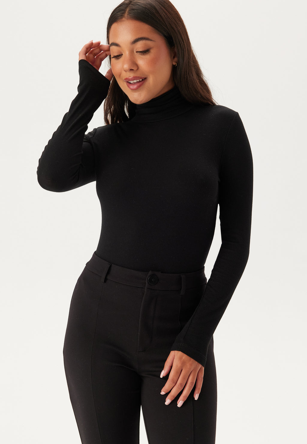Only – Onlsille Roll Neck Top Jrs – Basic sweaters – Black