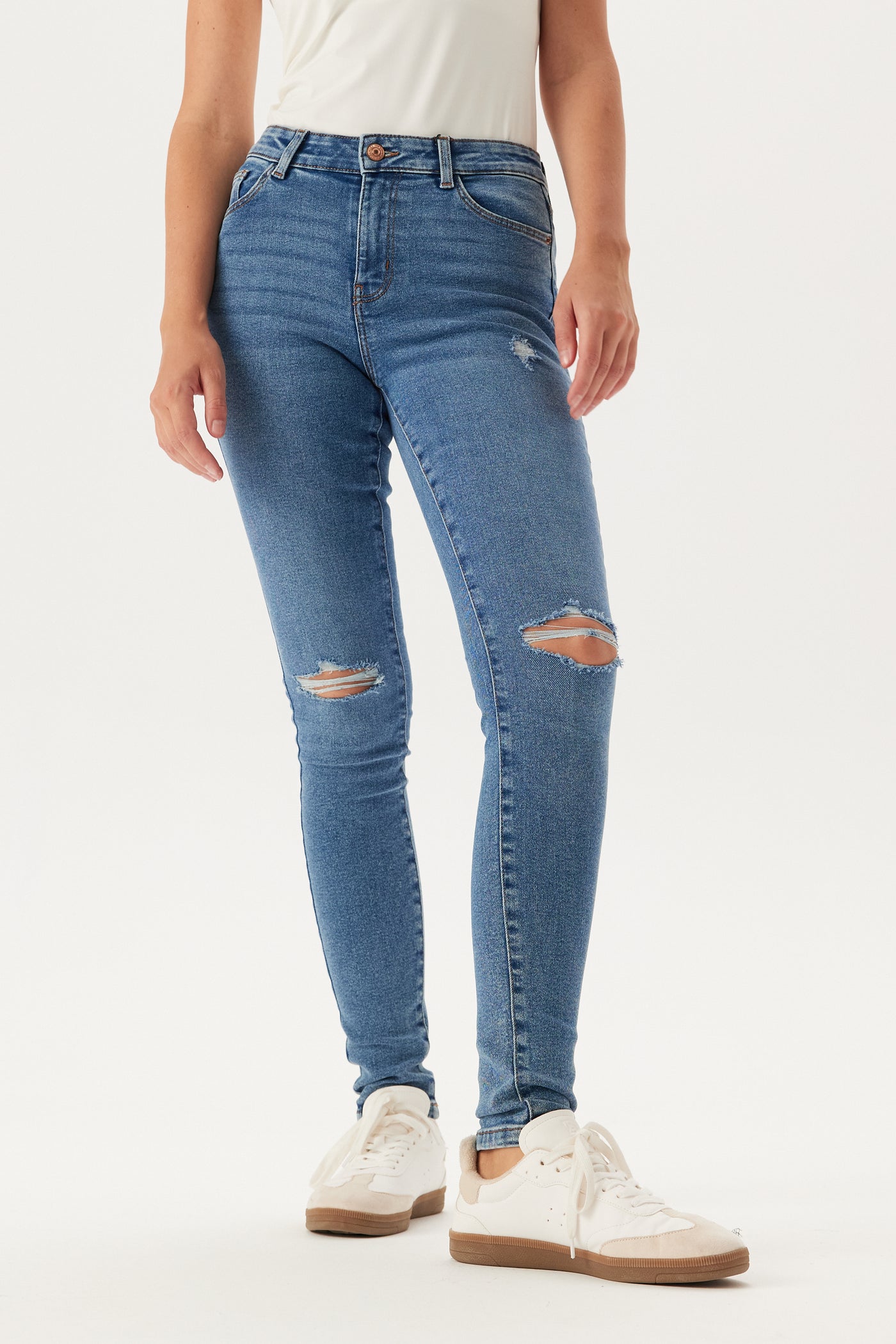 Pieces - Pieces - Pcdana Mw Dest Skinny Medium Blue Denim
