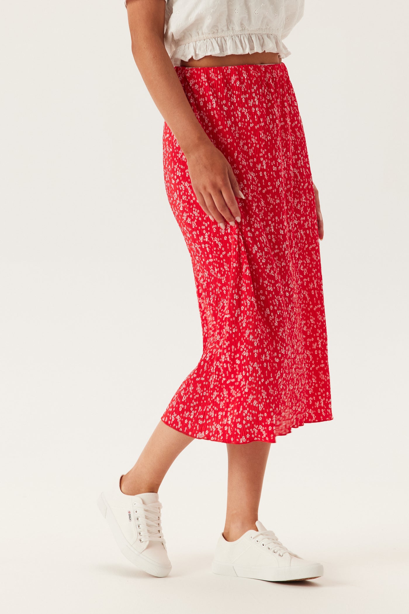 Pieces - Pieces - Pcflora Hw Midi Skirt Lollipop AOP:Small flower