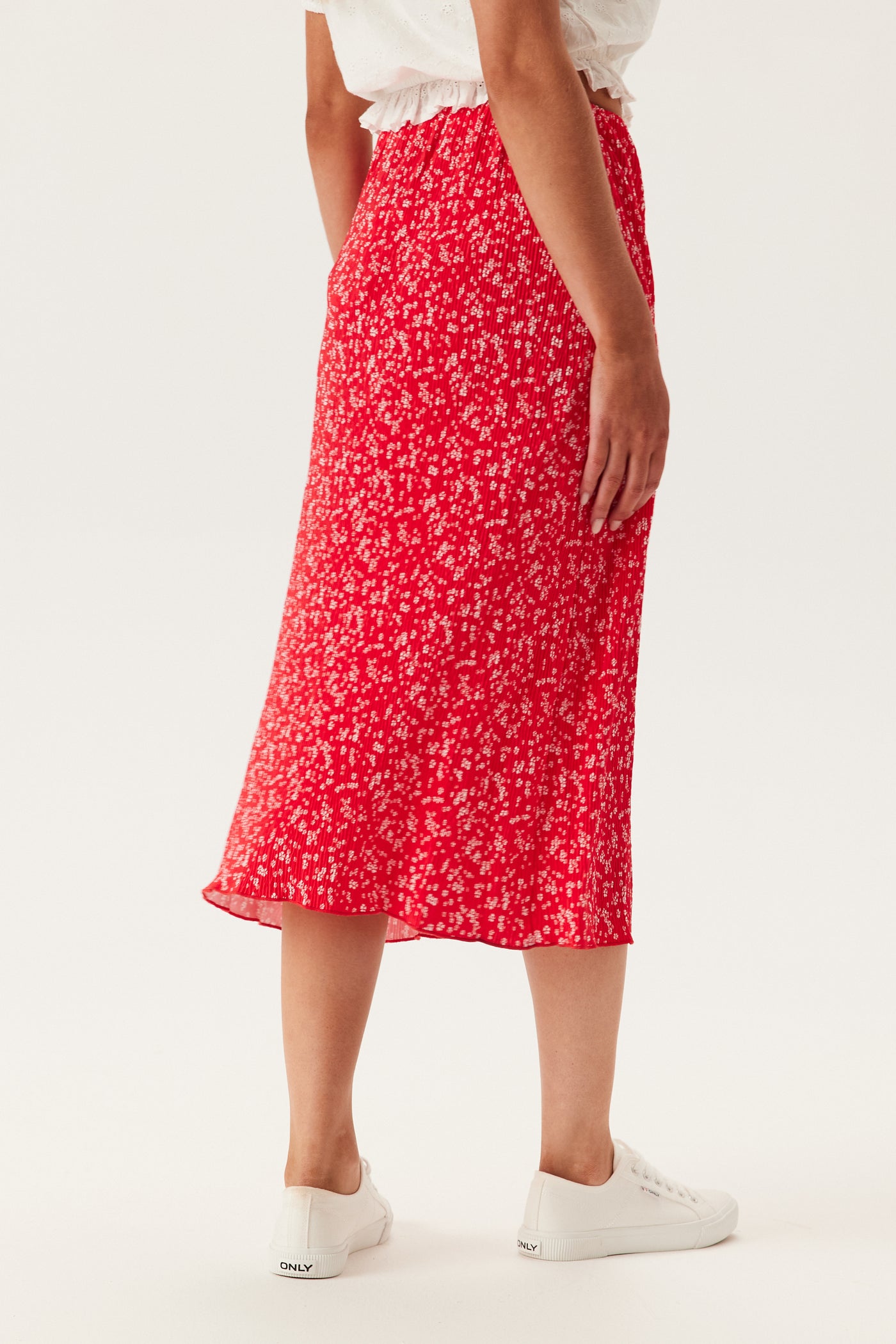 Pieces - Pieces - Pcflora Hw Midi Skirt Lollipop AOP:Small flower