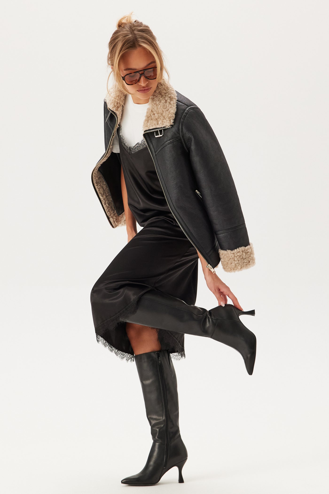 Pieces - Pieces - Pckarla Lace Strap Dress Bc Black