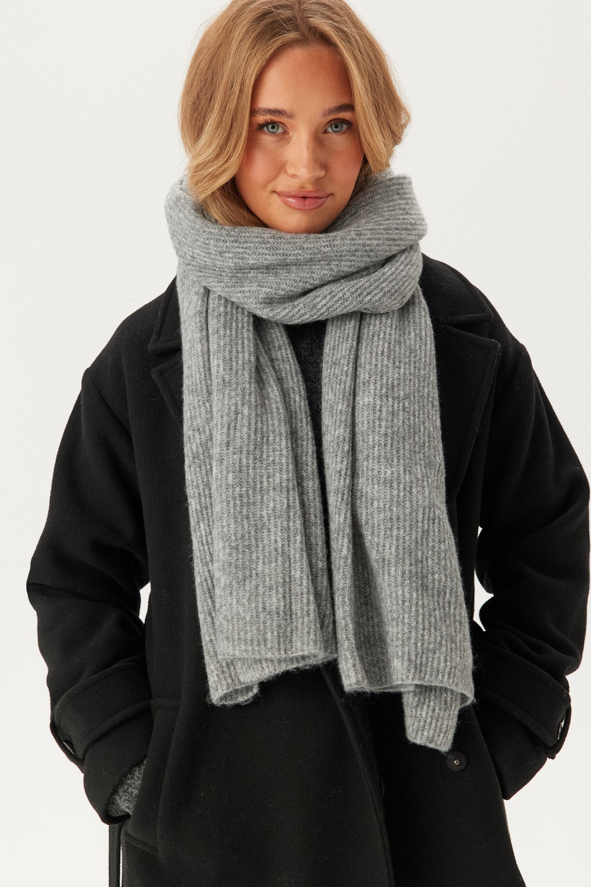 Pieces - Pieces - Pcmoella Scarf Medium Grey Melange