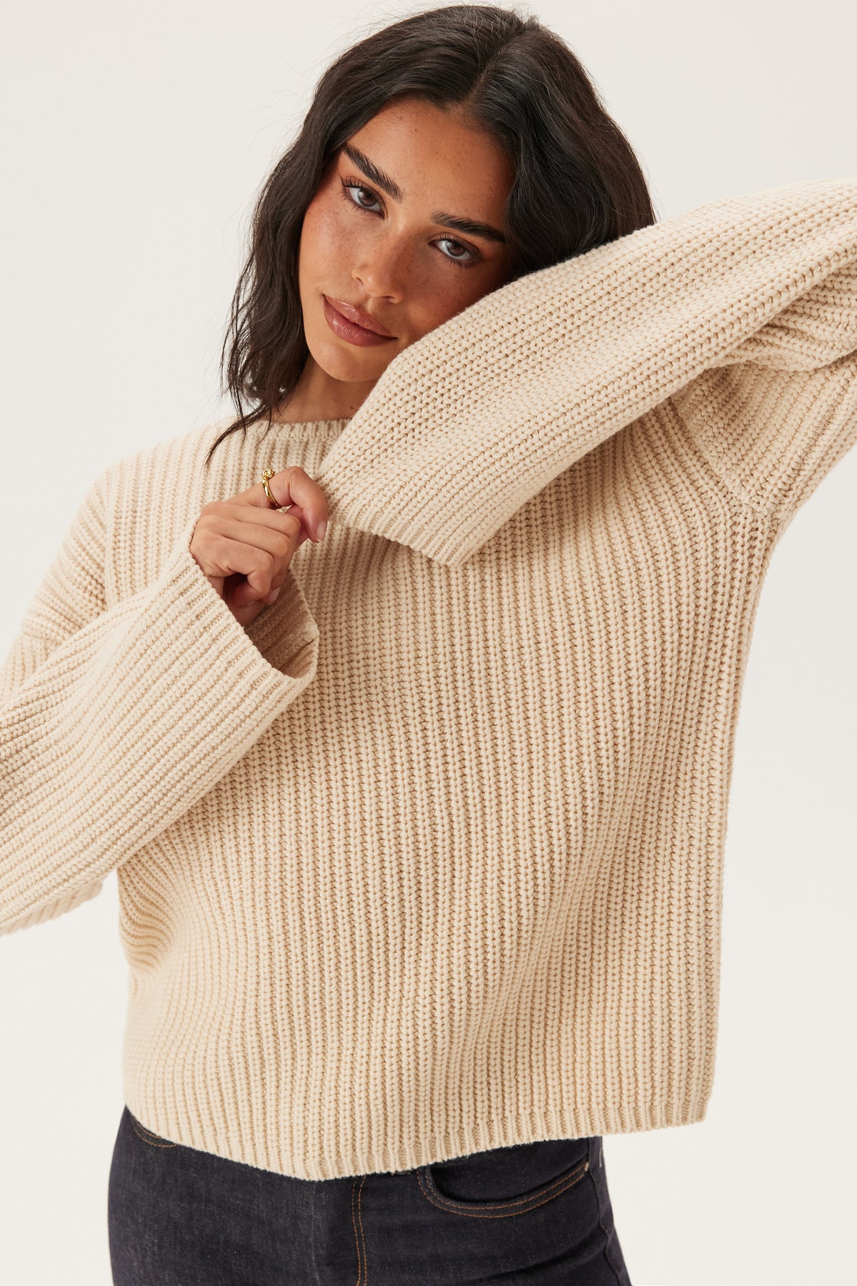 Selected - SELECTED - Slfselma Sus Ls Knit O-neck Birch