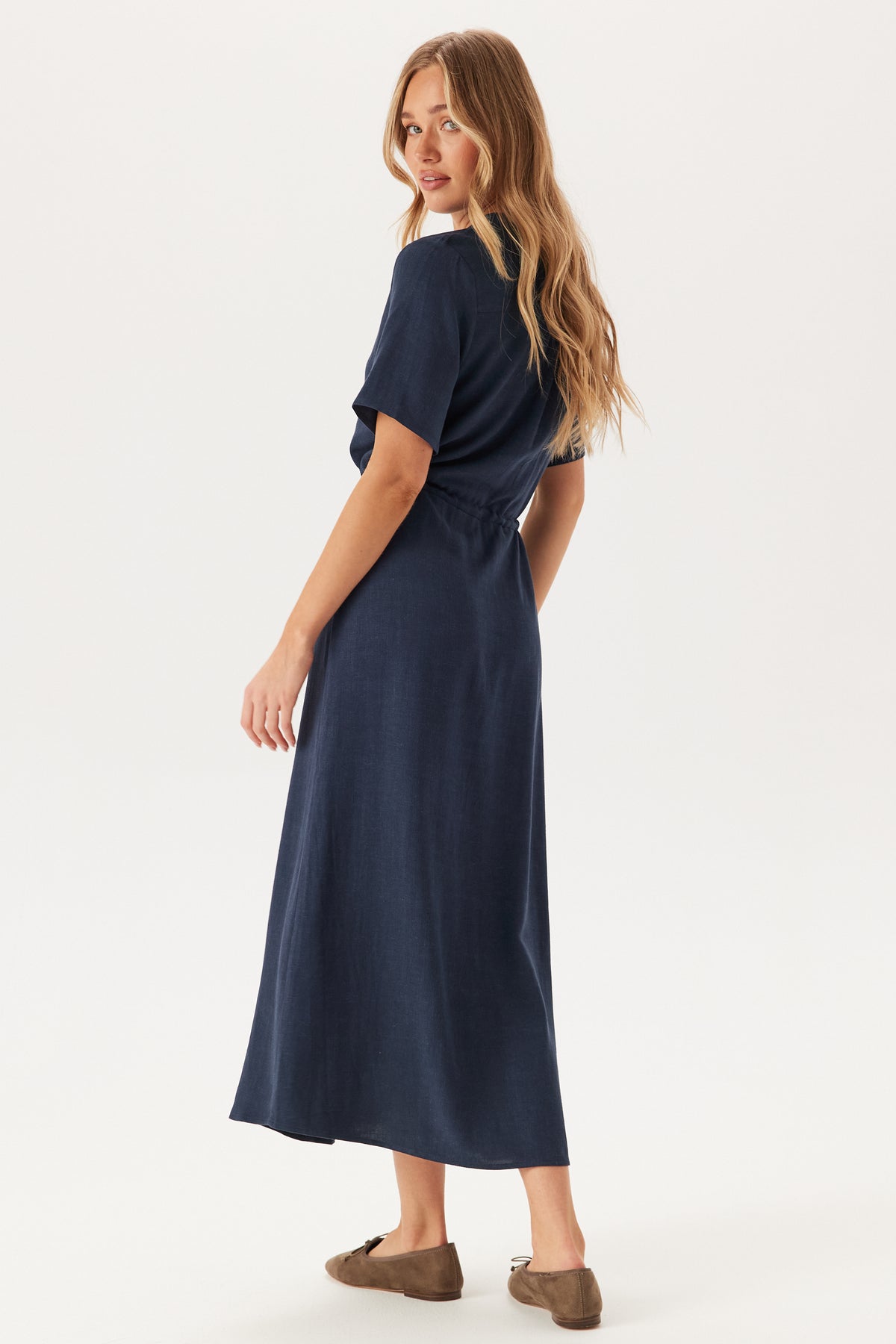 Selected - SELECTED - Slfviva-damina Ss Ankle Sun Dr Dark Sapphire