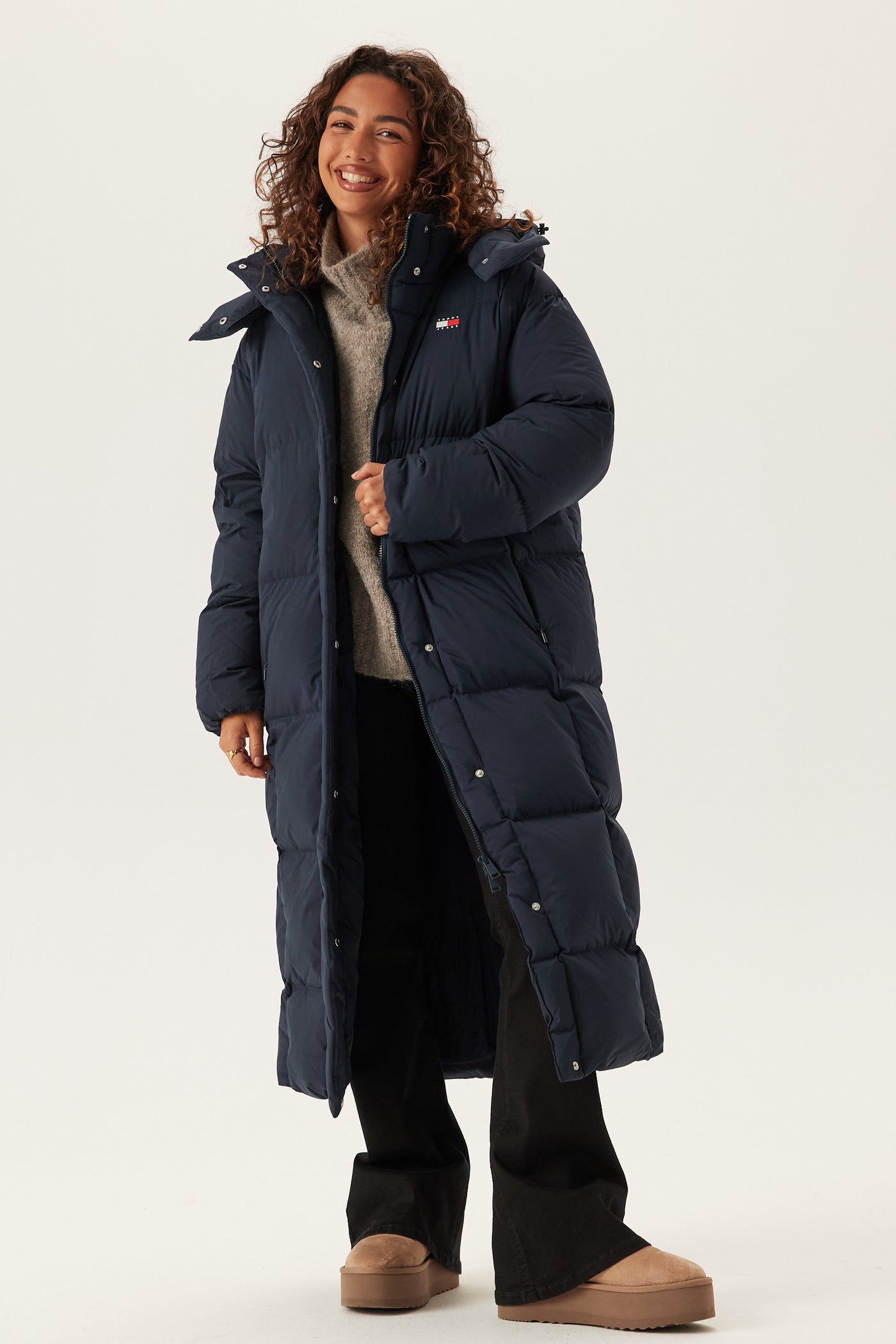 Tommy jeans - TOMMY JEANS - Tjw Alaska Grid Dwn Mxi Coat C1G Dark Night ...