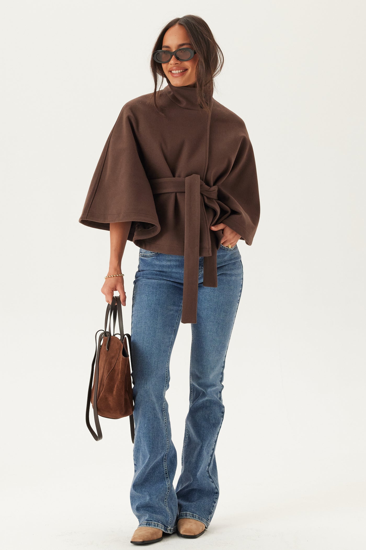 Vero moda - VERO MODA - Vmbabetterosa Short Cape Chocolate Brown