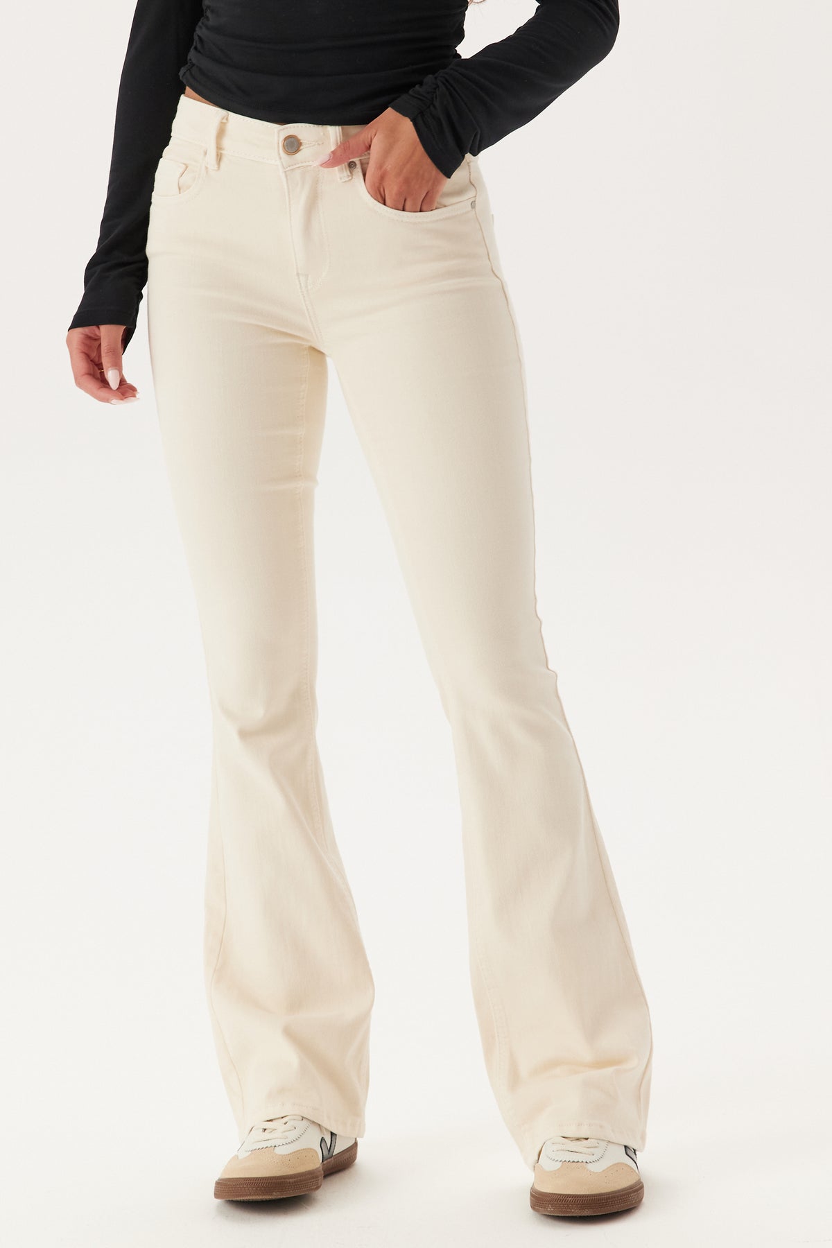 Vero moda - VERO MODA - Vmflash Mr Flared Jeans Color Ecru