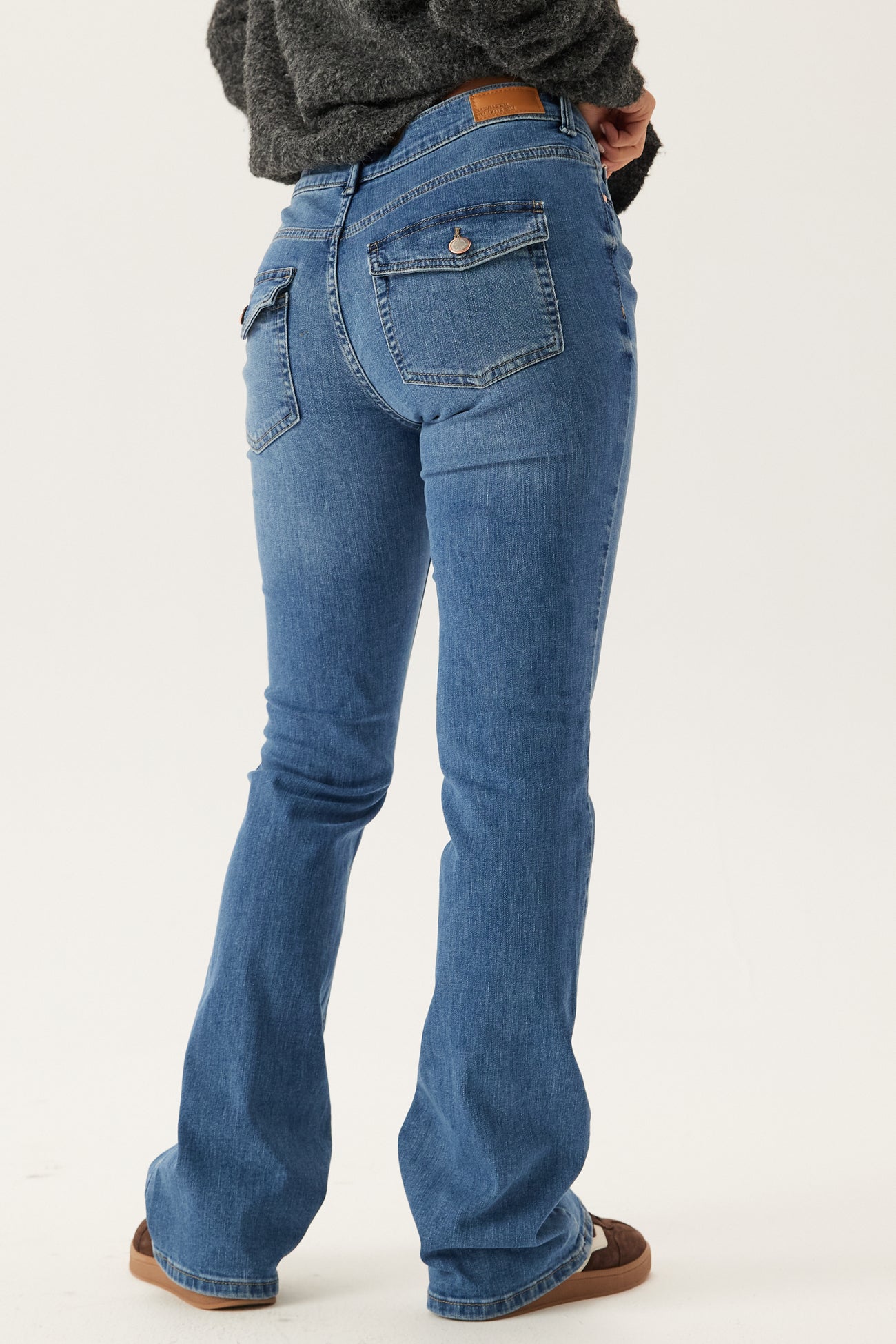 Vero moda - VERO MODA - Vmflash Mr Flared Pocket Jns Medium Blue Denim