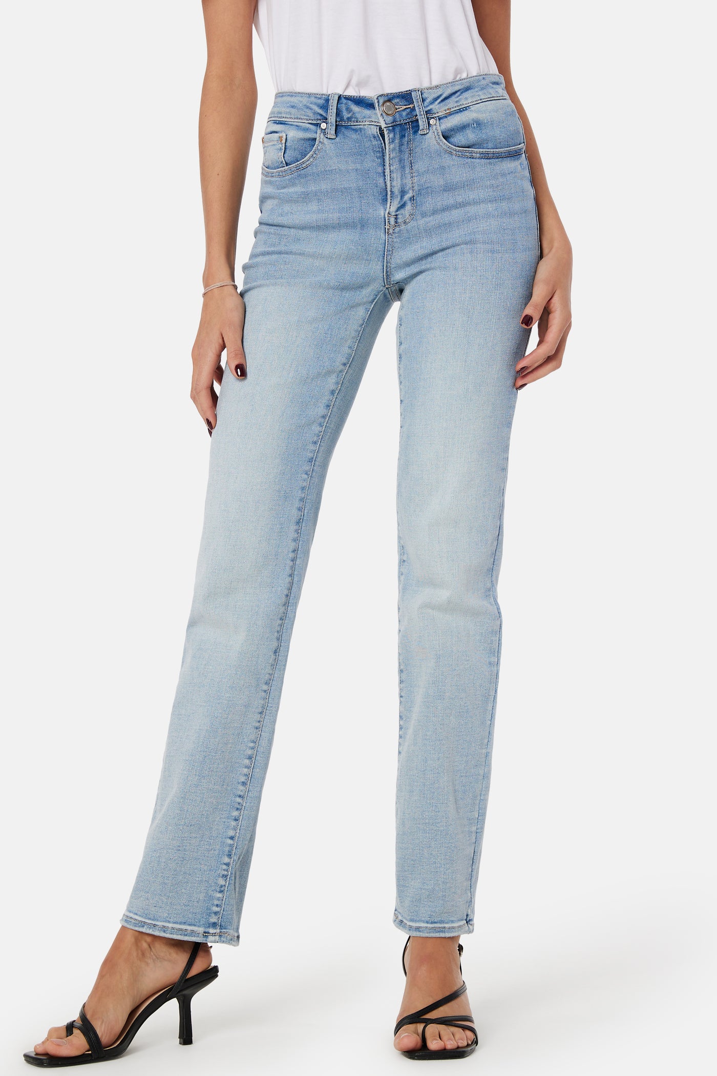Vero moda - VERO MODA - Vmflash mr straight jeans Light Blue Denim