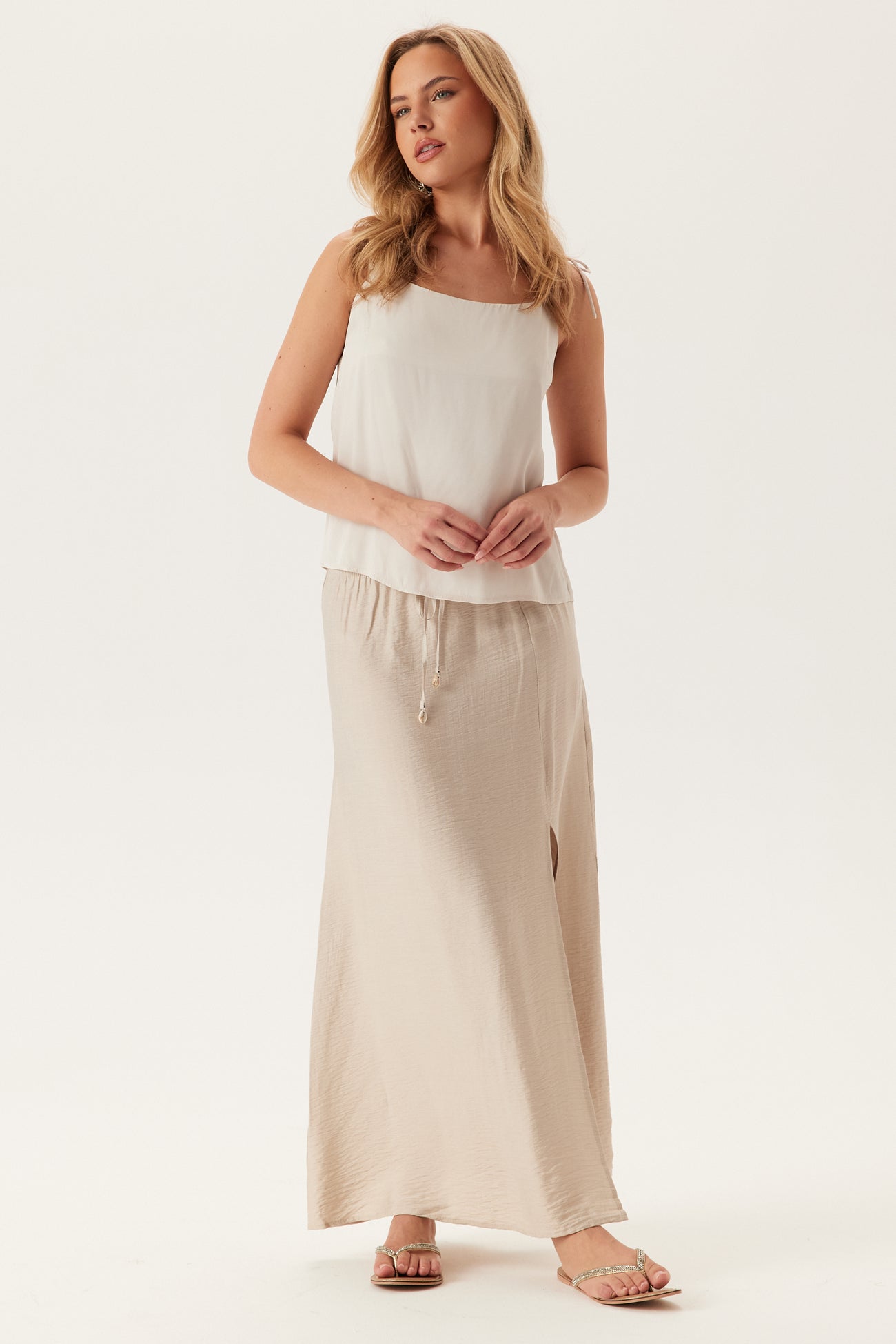 Vero moda – Vmpalina Long Skirt – campaign-outlet – Beige