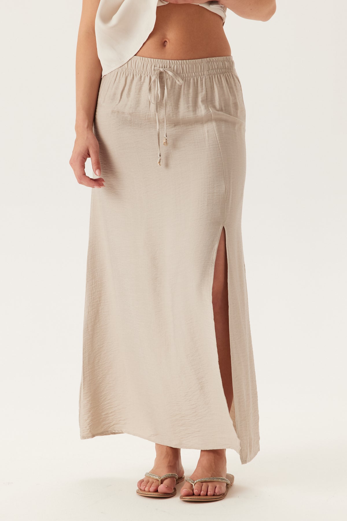 Vero moda - VERO MODA - Vmpalina Long Skirt Silver Lining