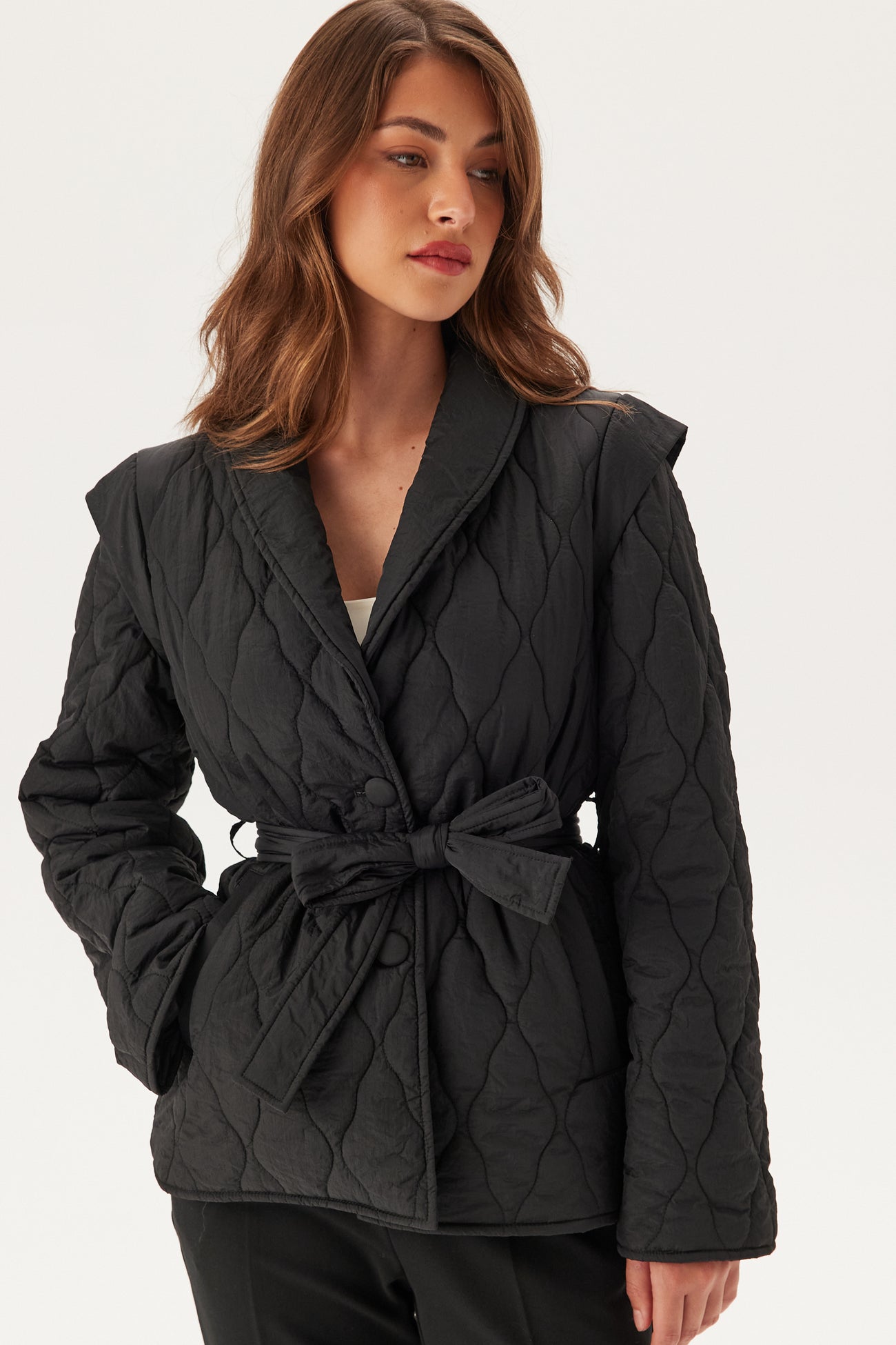 Vila - VILA - Vimarsa L/S QUILTED JACKET Black Beauty