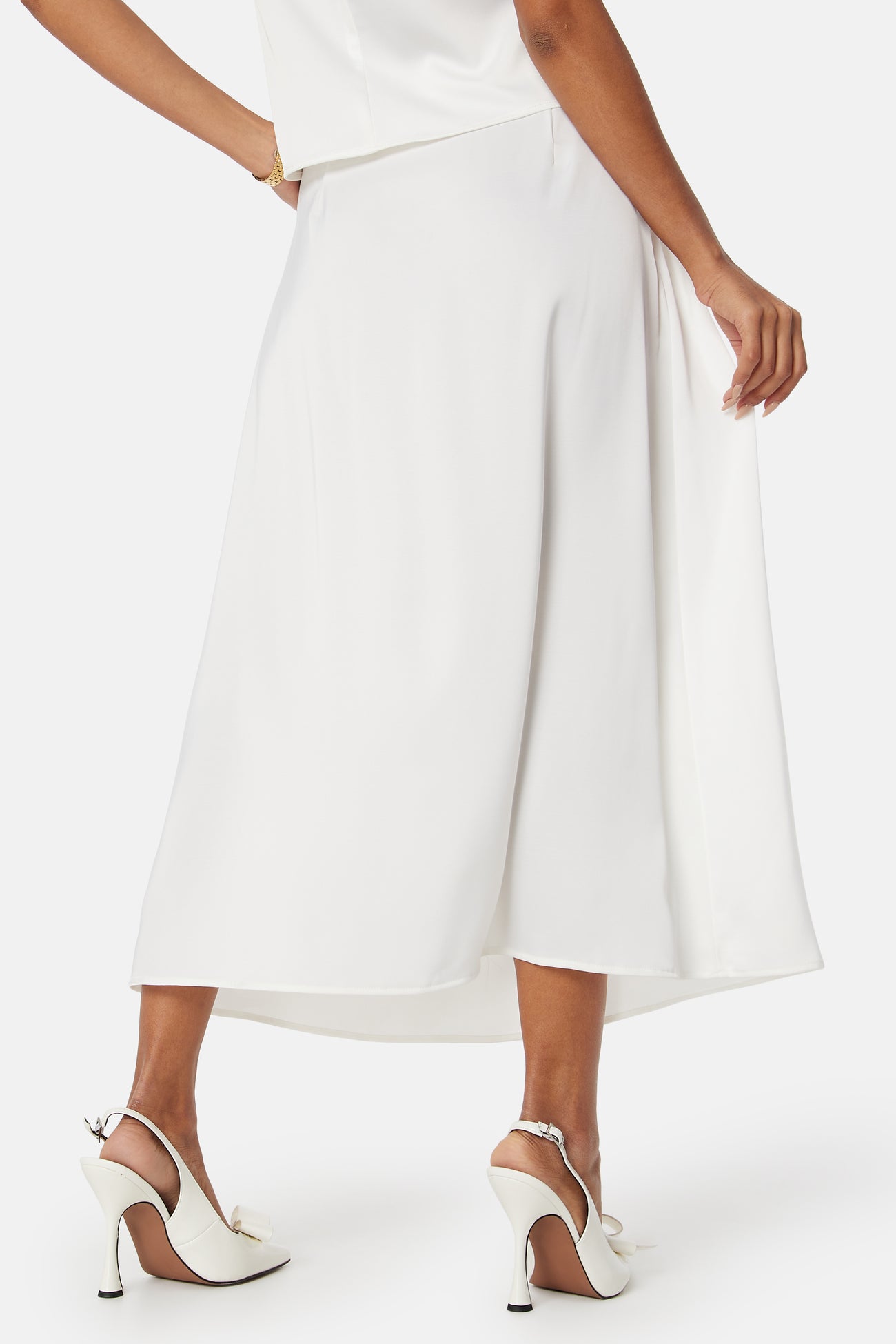 Vila – Visalini Midi Skirt – campaign-outlet – White