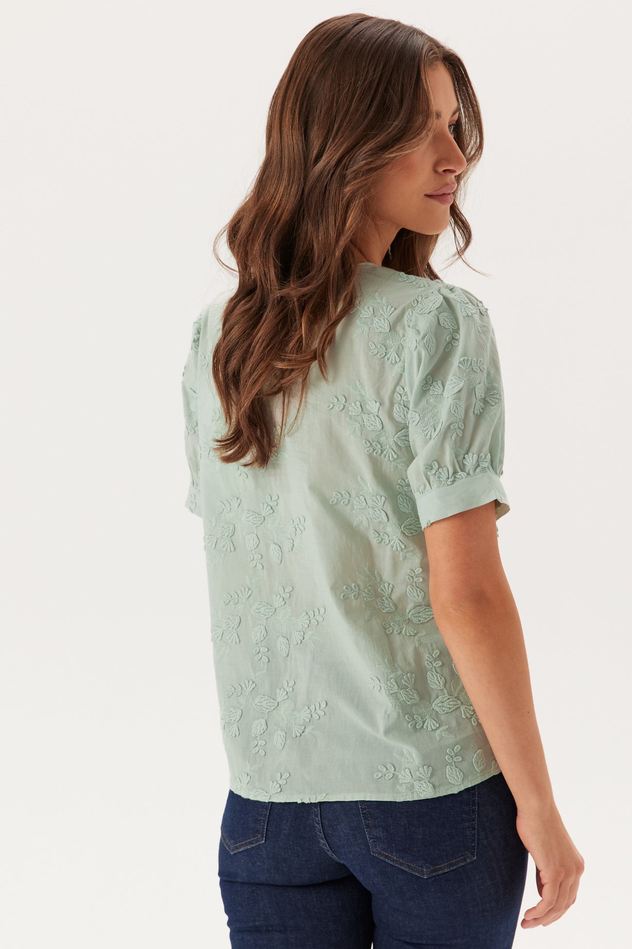 Vila - VILA - Visonja O-neck S/S TOP/LN TOP/ Silt Green